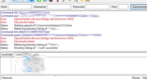 Problem With Uploading Files Via Filezilla Rstorj