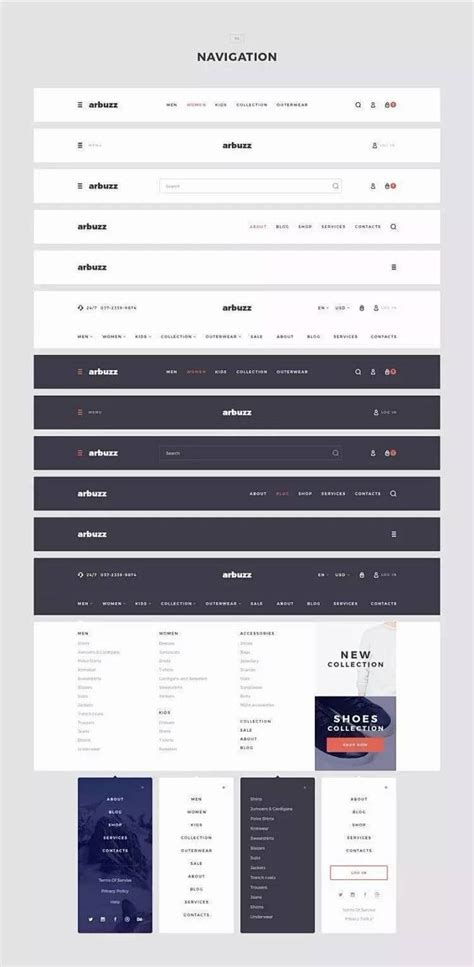 史上最全面的web导航栏设计、底栏设计、表单设计模式深入梳理 tips 本文图片较多哦 我们在做网页设计时，要对网页中的各个要素要非常了解