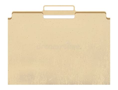 Manila Folder With Cut Tab And Papers Isolated On White Stock Vector Illustration Of Case