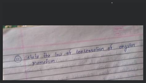 state and prove that the law of conservation of angular momentum filo