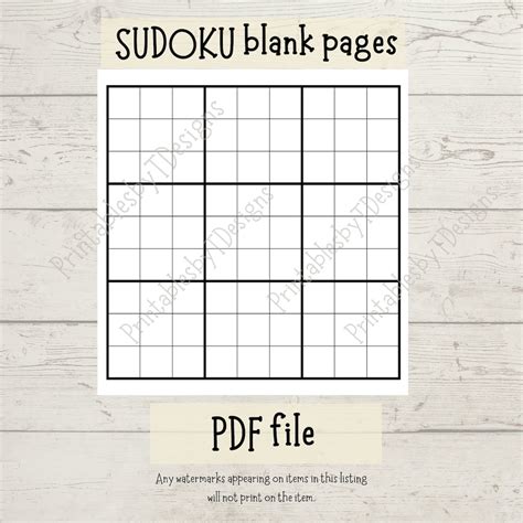 Sudoku Blank Grid Paper Pdf File Game Sheets Grid Paper Party Game