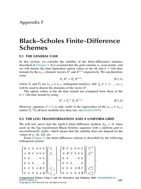 appendix f black scholes finite differen 2016 computational finance using pdf