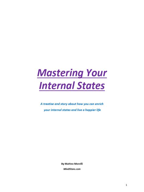 Mastering Your Internal State Pdf Feeling Mind