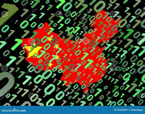 Binary And China Map Flag Stock Illustration Illustration Of Chinese