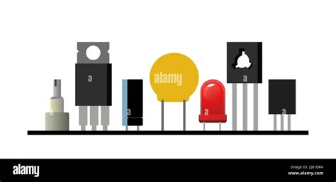 Set Of Radio Components Logo And Logotype Element For Radio Circuit Object Isolated On White
