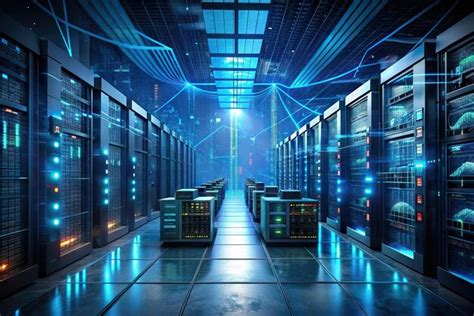 Premium Photo Modern Data Center And Network Infrastructure Solutions