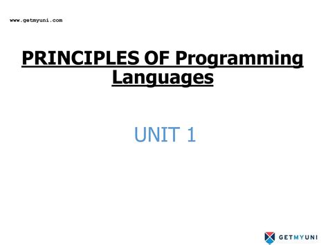 Computer Science Engineering Principles Of Programming Languages Introduction Notes Pdf