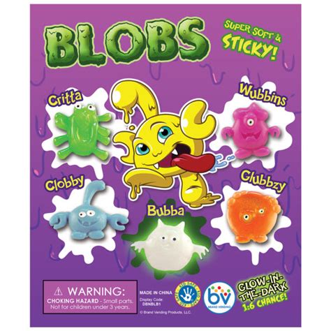 Blobs Double Sided Printed Display 6″ X 5″ Brand Vending Products