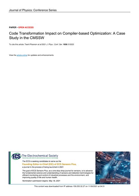 pdf code transformation impact on compiler based optimization a case