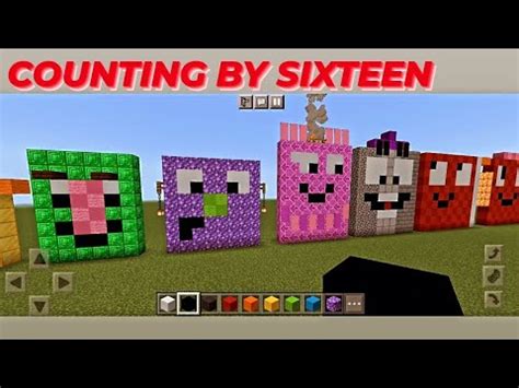 Numberblocks Minecraft COUNTING BY SIXTEEN SOUNG YouTube
