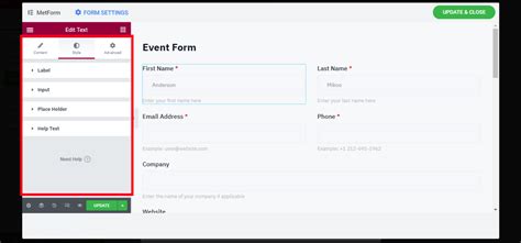 How To Create An Event Form Using Metform