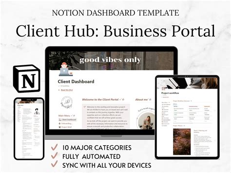 Notion Template Client Portal Client Dashboard Project Tracker Client Onboarding Notion