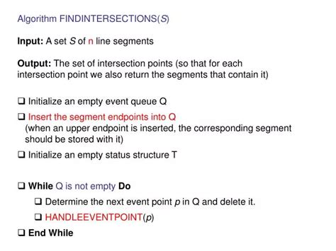 Ppt Efficient Line Intersection Algorithm Finding Intersection Points Powerpoint Presentation