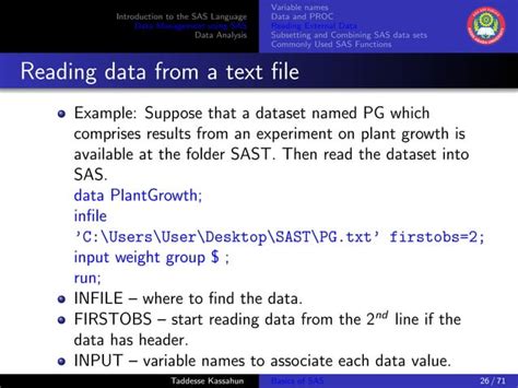 Basics Of SAS PPT