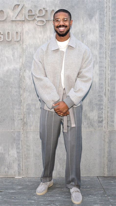 Michael B Jordan At The Fear Of God For Ermenegildo Zegna Launch Tom