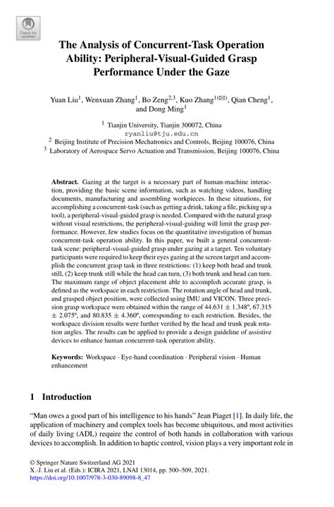 Pdf The Analysis Of Concurrent Task Operation Ability Peripheral