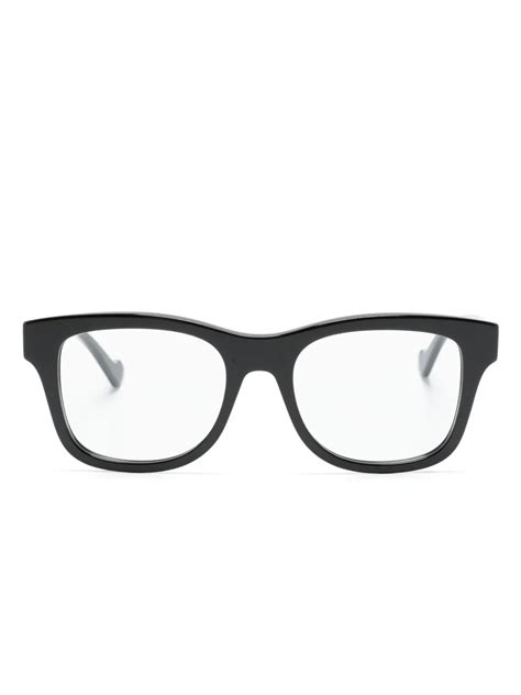 Gucci Eyewear Logo Engraved Square Frame Glasses Smart Closet Gucci Eyewear Logo Engraved Square Frame Glasses Smart Closet