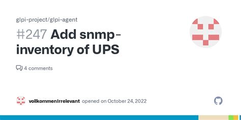 Add Snmp Inventory Of Ups · Issue 247 · Glpi Project Glpi Agent · Github