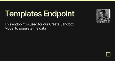 Templates Endpoint Codesandbox