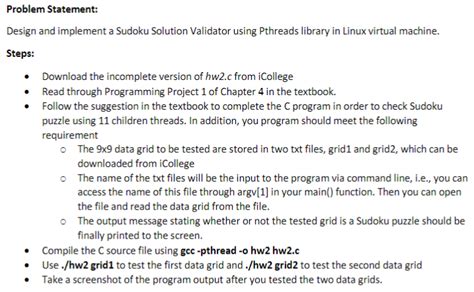 Solved Problem Statement Design And Implement A Sudoku