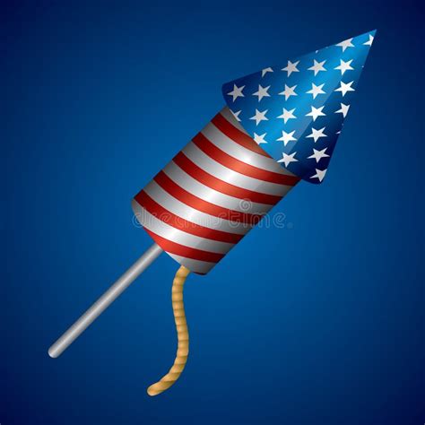 Firecracker Rocket Vector Illustration Decorative Design Stock Vector Illustration Of Stripe