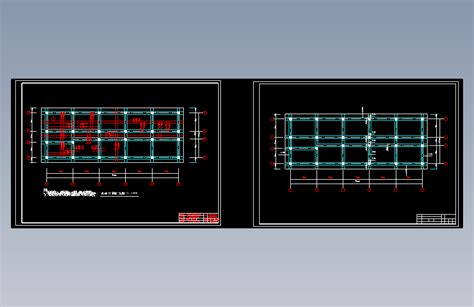 某六层一字型框架办公楼设计建筑图结构图计算书4000平米autocad 2000模型图纸下载 懒石网