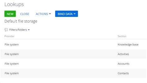 File System Storage Integration Community Creatio