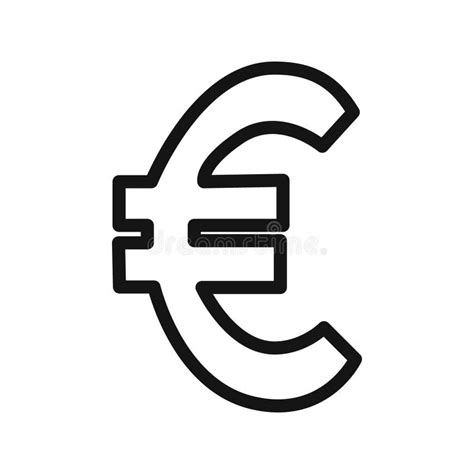 euro sign icon linear vector graphics sign stock vector illustration of europe payment 326821732