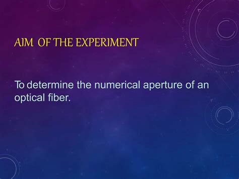 Numerical Aperture Of A Optical Fibrepptx