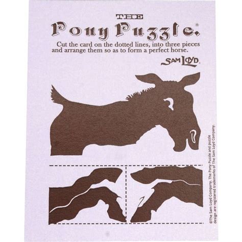 The Pony Puzzle Purple Card Paper Puzzles Puzzle Master Inc
