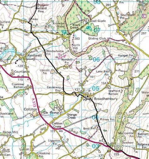 Blackdown Hills Aonb Wall Map 2024
