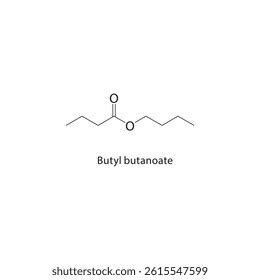 Butyl Butanoate Skeletal Structure Ester Compound Stock Vector Royalty