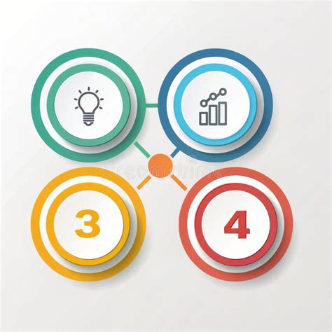 Four Circle Infographic Idea Growth Steps Data Visualization Circular Design Infographic