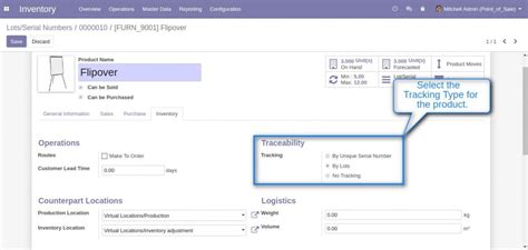 Select Tracking Type Of Product