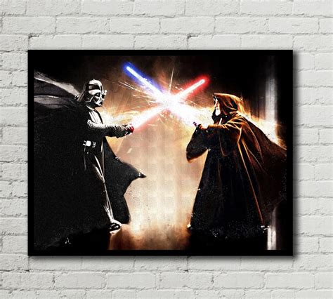 STAR WARS POSTER Darth Vader Obi Wan Kenobi Poster Darth Vader Obi Wan Kenobi Star Wars Print
