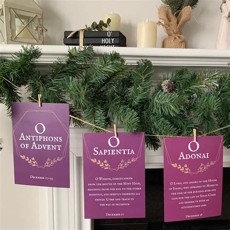 O Antiphons Of Advent Printable Scripture Cards Set Advent Etsy