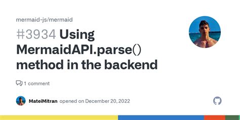 Using MermaidAPI Parse Method In The Backend Issue 3934 Mermaid