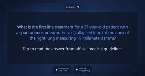 What Is The First Line Treatment For A 37 Year Old Patient With A