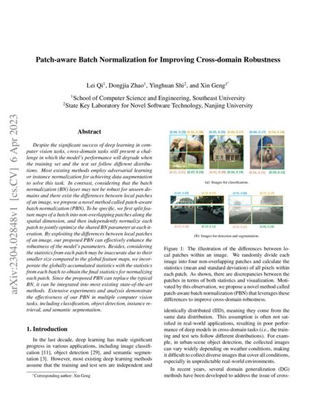 Patch Aware Batch Normalization For Improving Cross Domain Robustness