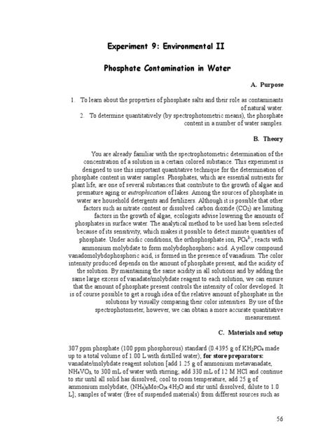 Phosphate Determination Pdf Phosphate Spectrophotometry