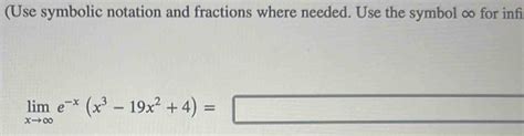 Solved Use Symbolic Notation And Fractions Where Needed Use The