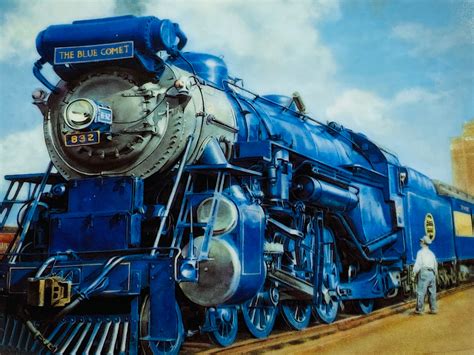 Railroad Plate The Blue Comet From The Golden Age Of American Etsyde