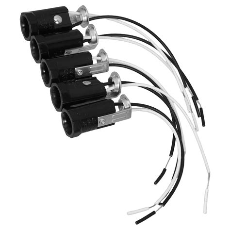 Pendant Light Socket 5pcs Candelabra Base Socket Keyless Lamp Holder With Wire Lead For E12 Led