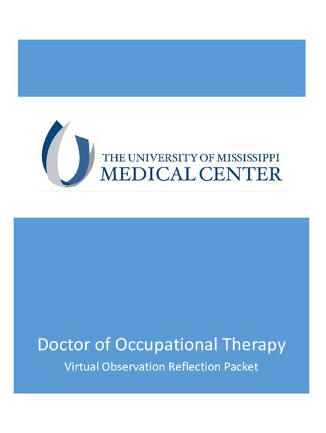 Fillable Online Occupational Therapy Observation Hours Verification