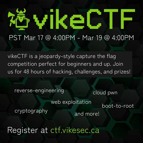 Vikectf Ctf Cybersecurity Informationsecurity Hacking Uvic Uvicengineering Vikesec