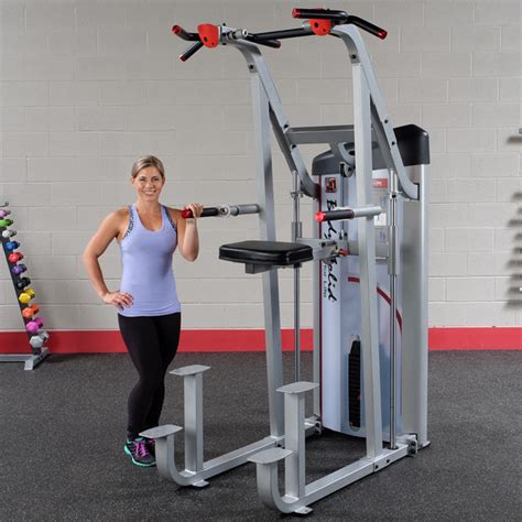 Body Solid Series 2 Weight Assisted Chin Dip Machine 235 Lbs Stack