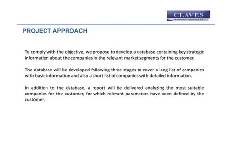 Claves Potential Partner Or Distributor Identification Ppt