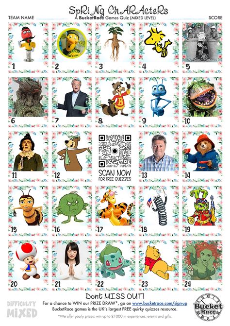 Printable Spring Pub Quiz Download Worksheets Library