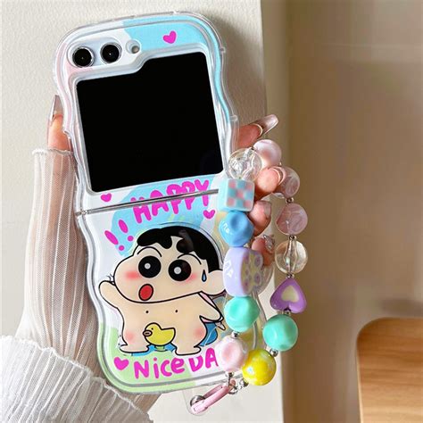 캐릭터 그립톡 행온택 구슬 스트랩 세트 웨이브 실리콘 범퍼 삼성 갤럭시 Z플립6 Z플립5 Z플립4 Z플립3 제트플립5 제트플립4 제트플립3 지플립5 지플립4 지플립3 케이스