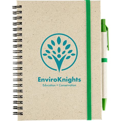 Customized Prairie Fragrant Grass Recycled Notebooks With Pen 80 Sheets
